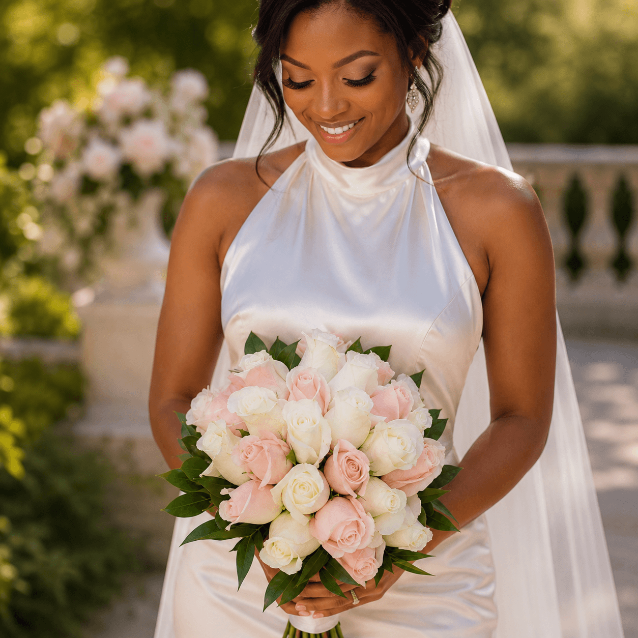 Pink Roses Bridal Bouquet Pink Roses Bridal Bouquet
