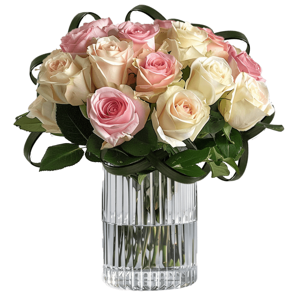 Fresh Light Pink & Ivory Wedding Rose Centerpieces | GlobalRose