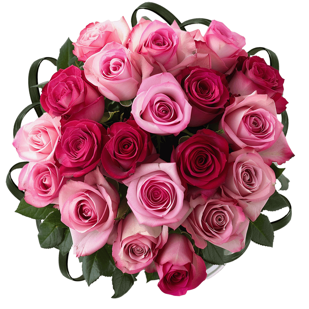 Dark Pink & Light Pink Wedding Rose Centerpieces | GlobalRose