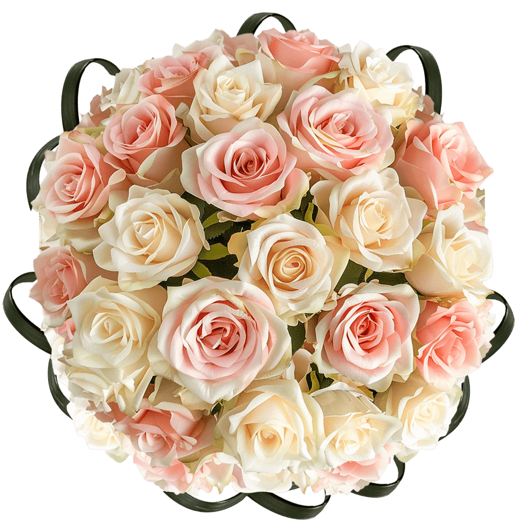 Order Light Pink and Ivory Wedding Rose Centerpieces | GlobalRose