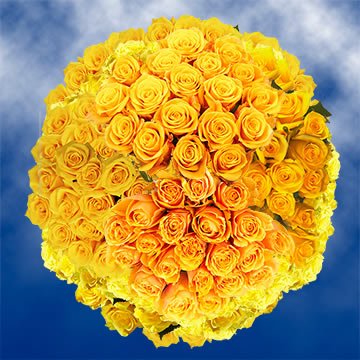 Vivid Assortment of Yellow Roses | GlobalRose